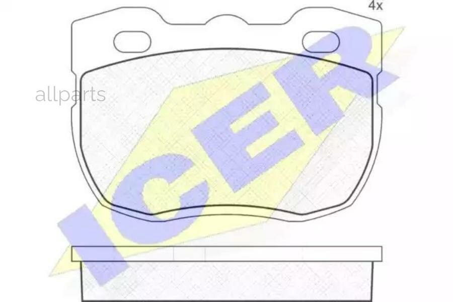 ICER 140800 Колодки торм. дисковые передние Land Rover DEFENDER II (L316) 05.1990-02.2016