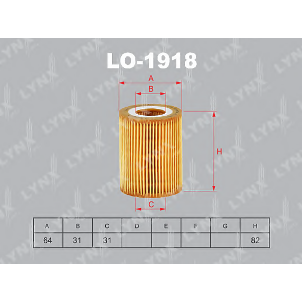 LYNXAUTO lo-1918 (11427605342 / 11427611969 / 11427635557) фильтр масляный BMW (БМВ) 1(f20 / 21) 1.6 10 / 3(f30-35) 1.6 12