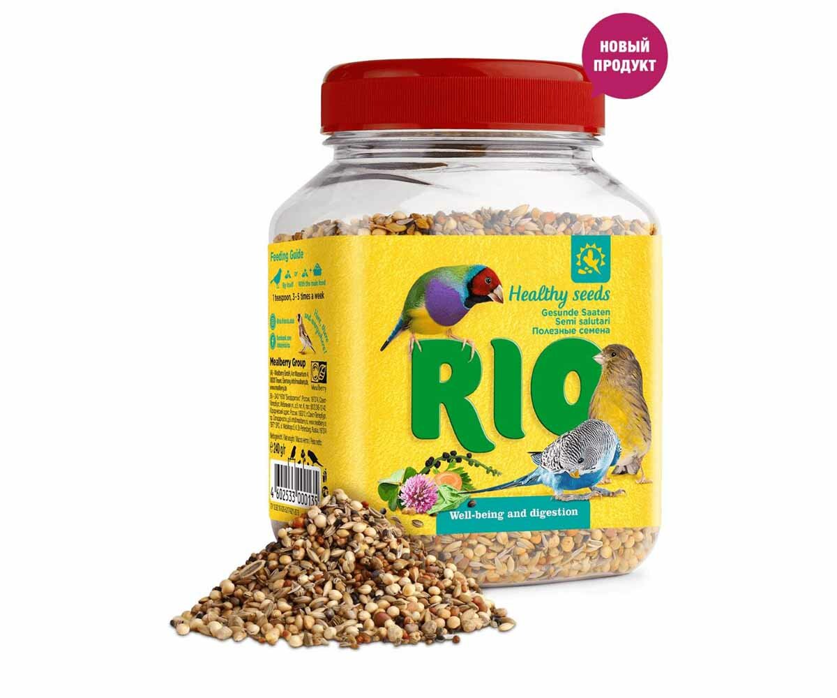Лакомство для птиц рио полезные семена 240г