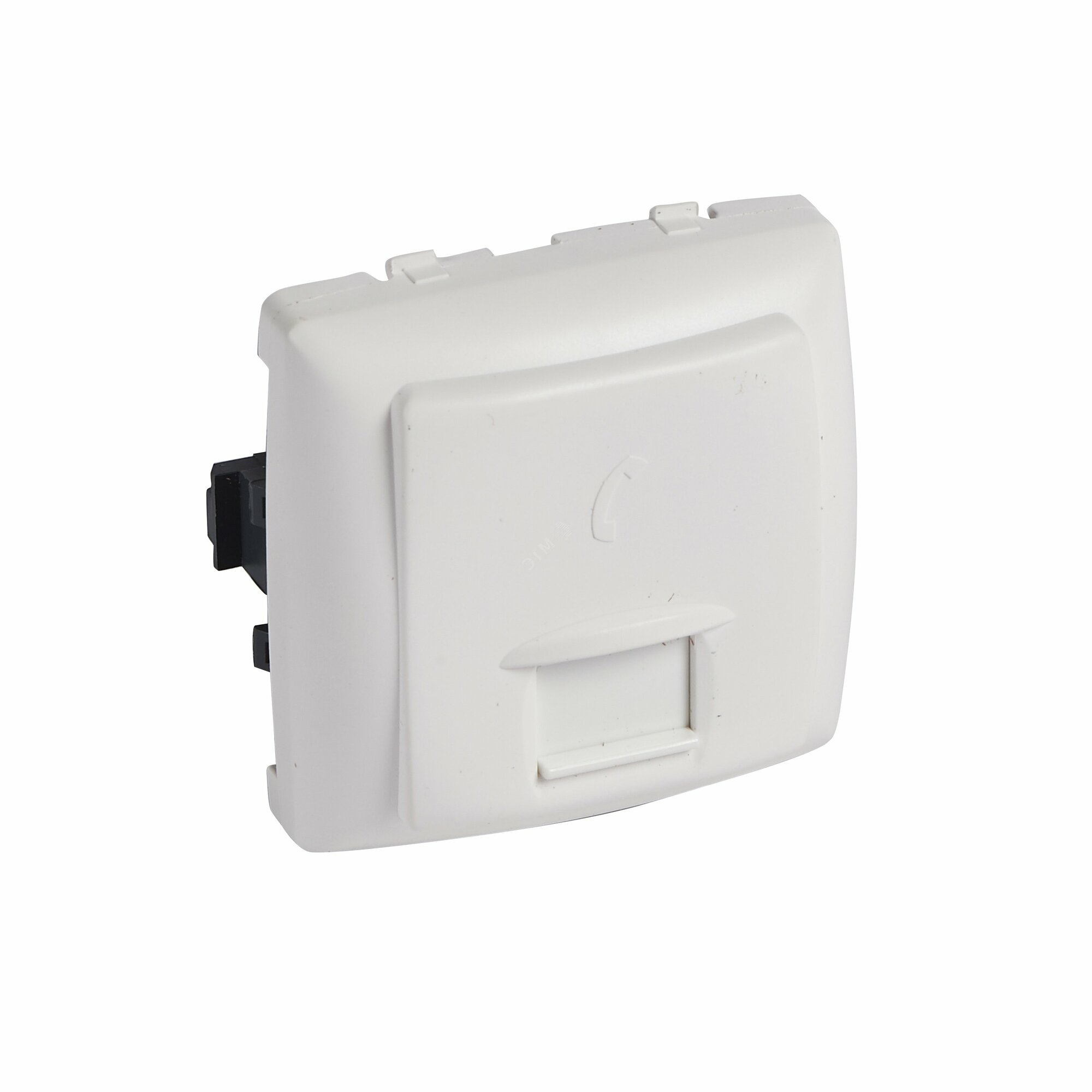 Розетка телефонная Legrand "Oteo" RJ12, белая, IP20, горизонтальная, скрытый монтаж