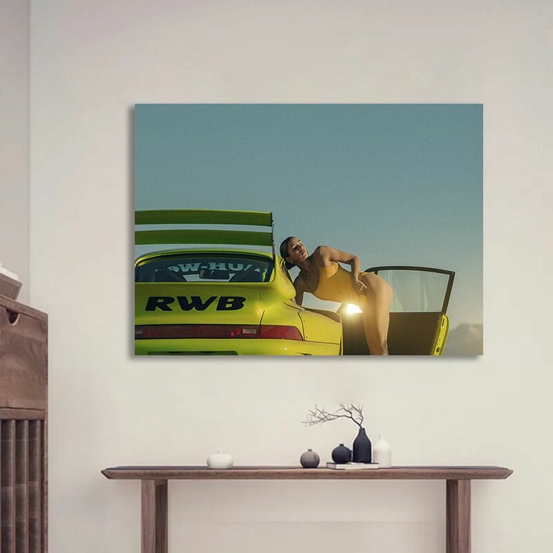 Картина ВсеКартины. тут "Porsche 911", холст, подрамник из дерева, 20x30 см