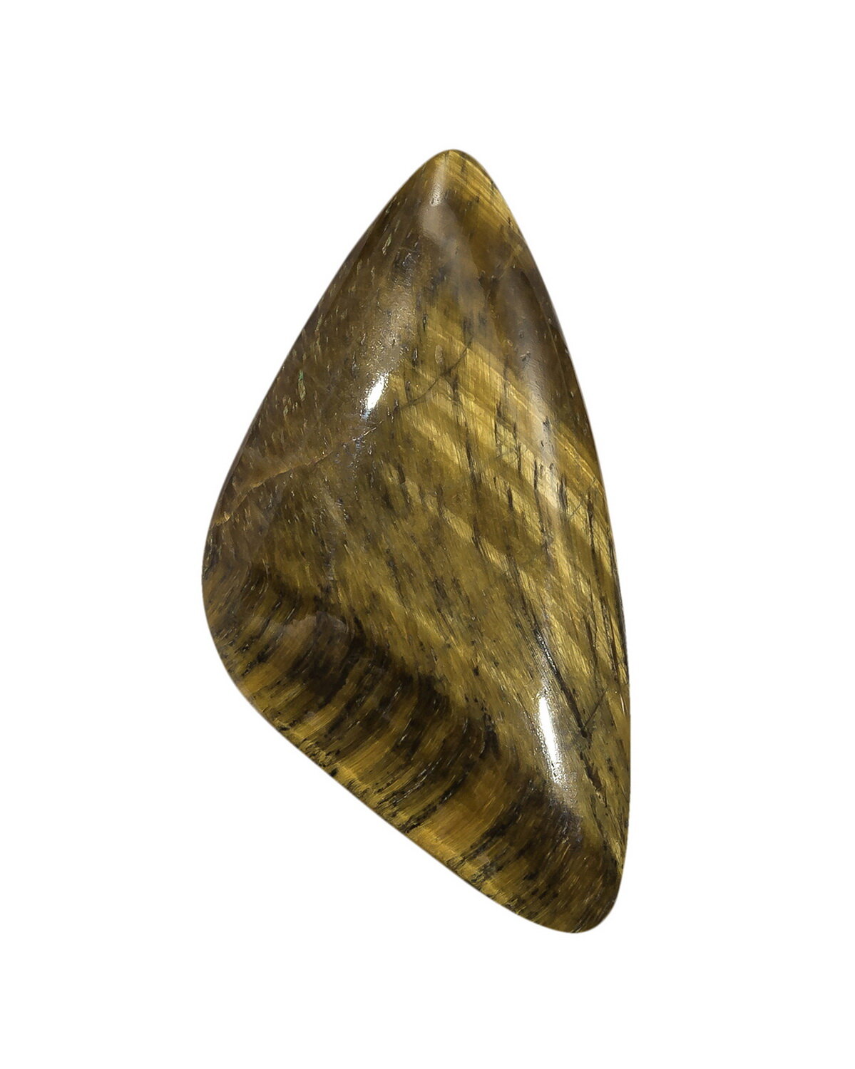 Кабошон Тигровый глаз, натуральный минерал, размер: 52х27х6 мм.