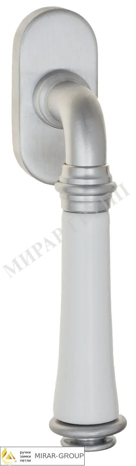 Ручка оконная Fratelli Cattini "GRACIA CERAMICA BIANCO" FW матовый хром