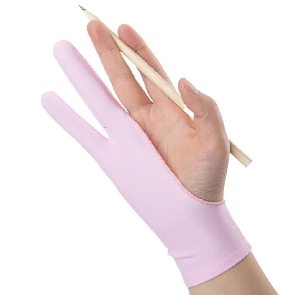 Перчатки для рисования ATMC15V36 черные/синие/серые/розовые Розовый, pink-S-2 fingers