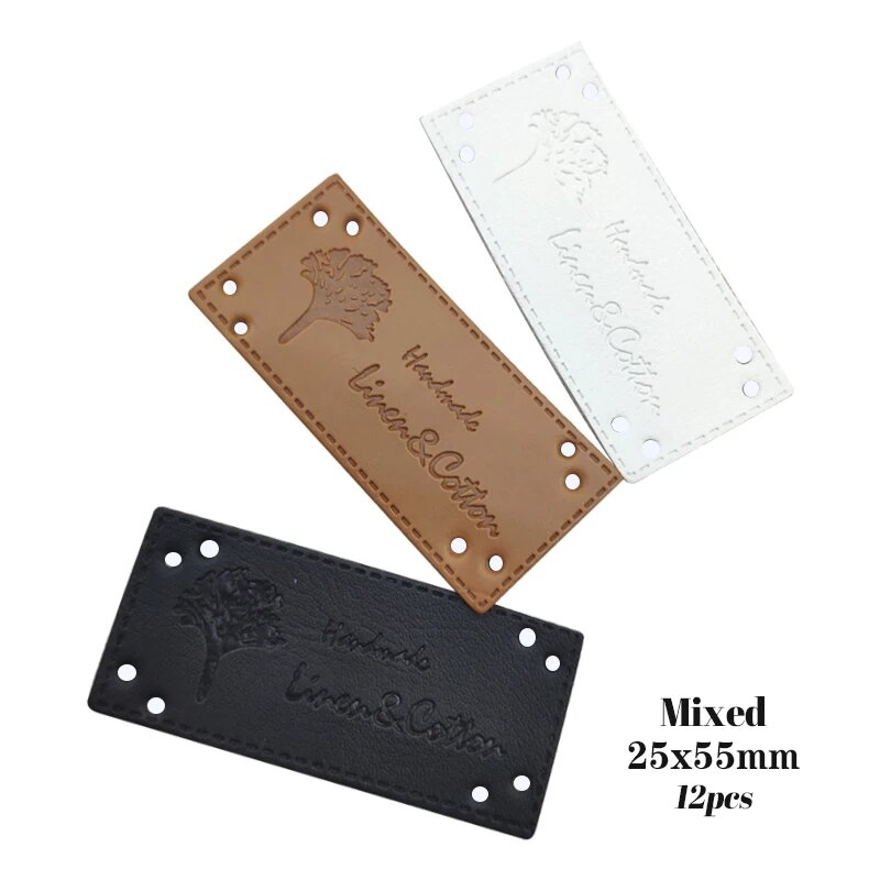 Кожаные этикетки OPALUS 48 штук Коричневый, Mixed labels 12pcs