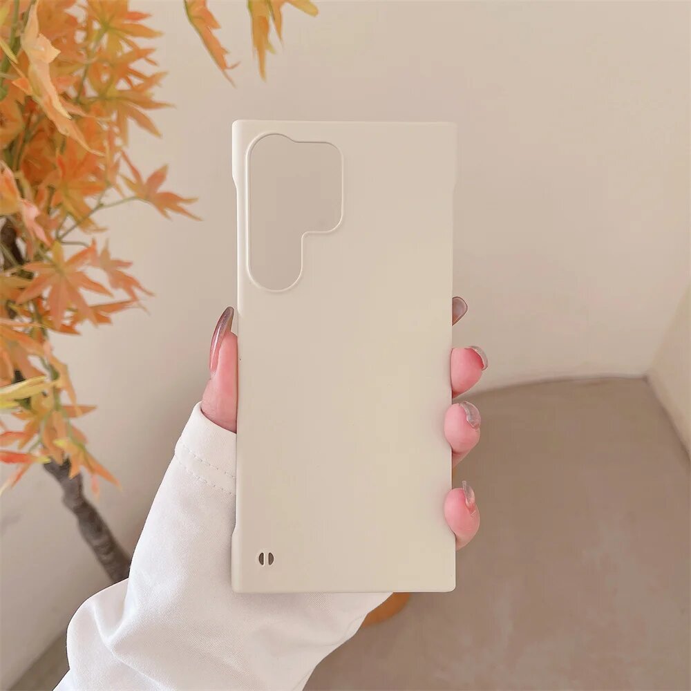 Ультратонкий безрамный матовый чехол для Samsung Galaxy S23 S24 Белый, Milk White, For S24 Plus
