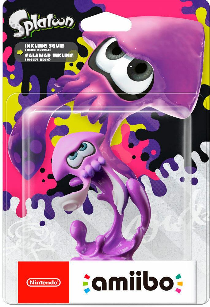 Amiibo. Фигурка Инклинг-кальмар Неоново-фиолетовый / Inkling Squid Neon Purple (Splatoon Collection)