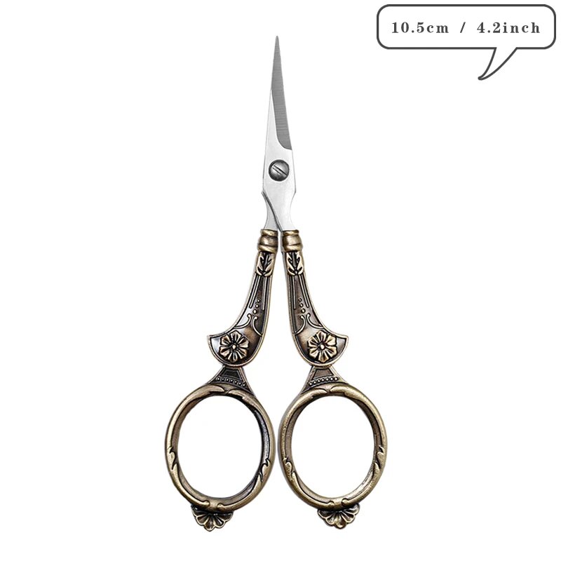 Маленькие винтажные антикварные ножницы в стиле ретро для резки вышивки, шитья, вышивки крестиком, портновские принадлежности из нержавеющей стали, инструменты для рукоделия