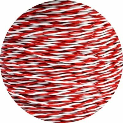 Провод PTFE AFS200 2 контакта 26/25/24/22/20/18/17/15/13AWG 20AWG (0.5mm2), Red White, 8 meters