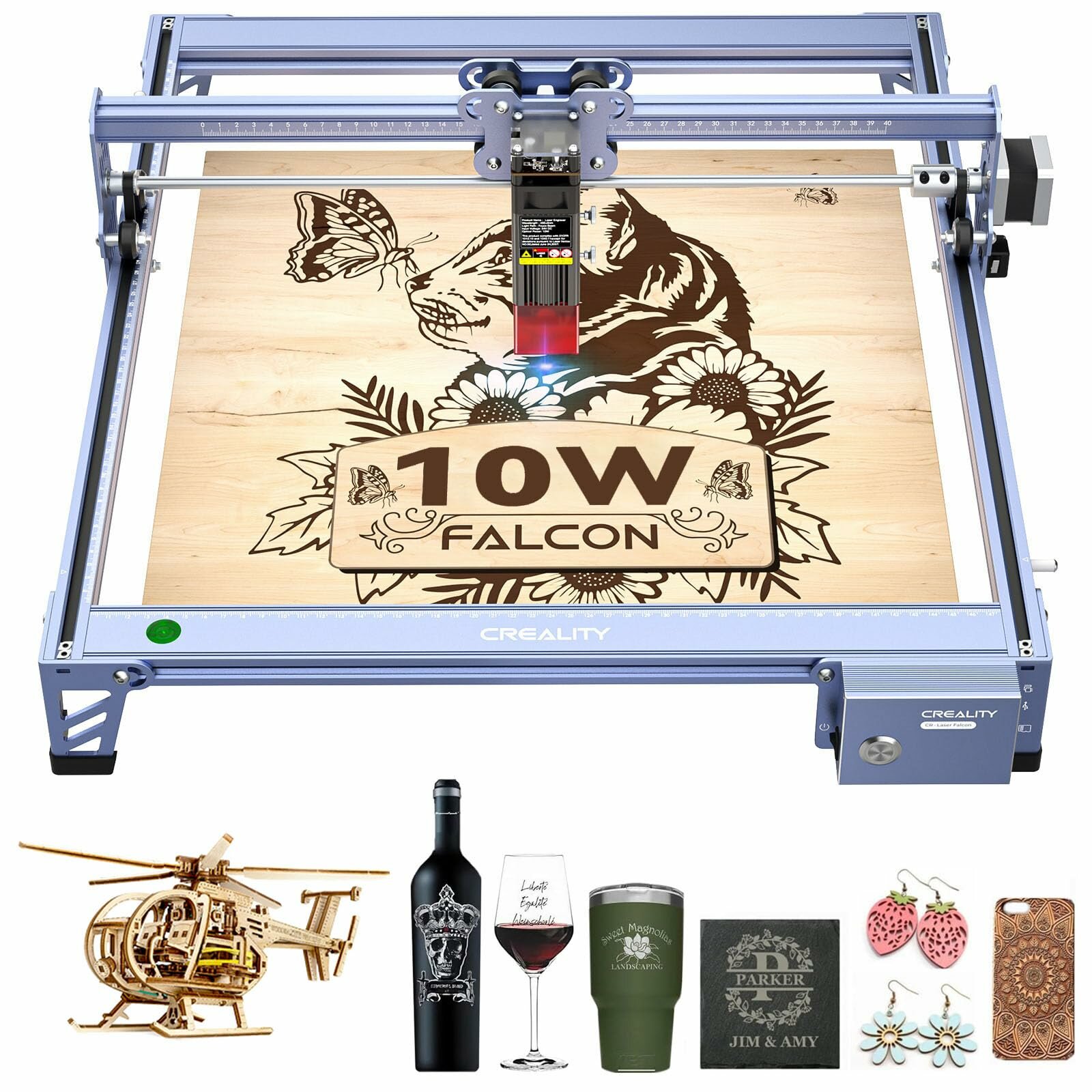 Специализированный лазерный гравировщик 10W с высокой точностью DIY diy, управляемый с помощью лазера