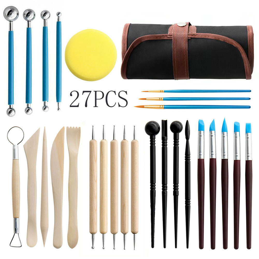 Набор гончарных инструментов, для резьбы по глине, 27 шт