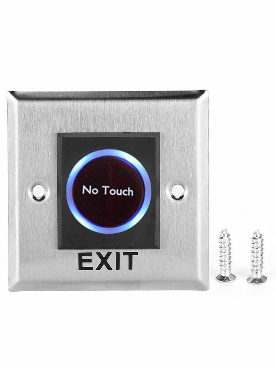 Бесконтактный инфракрасный сенсорный переключатель с подсветкой, без сенсорной кнопки выхода из двери для контроля доступа 12 В