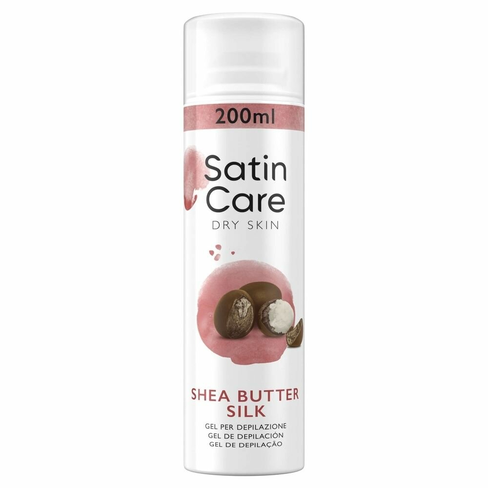 Гель для бритья Satin Care для женщин, для сухой кожи, Shea Butter Silk, 200 мл