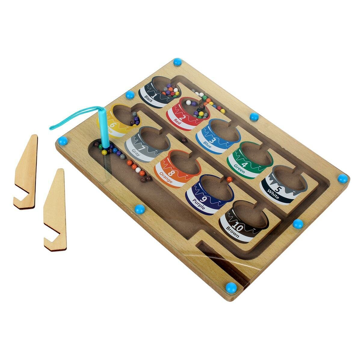 Развивающая игрушка деревянная 'Лабиринт' магнитный, 27х20х2 см, безопасная и яркая