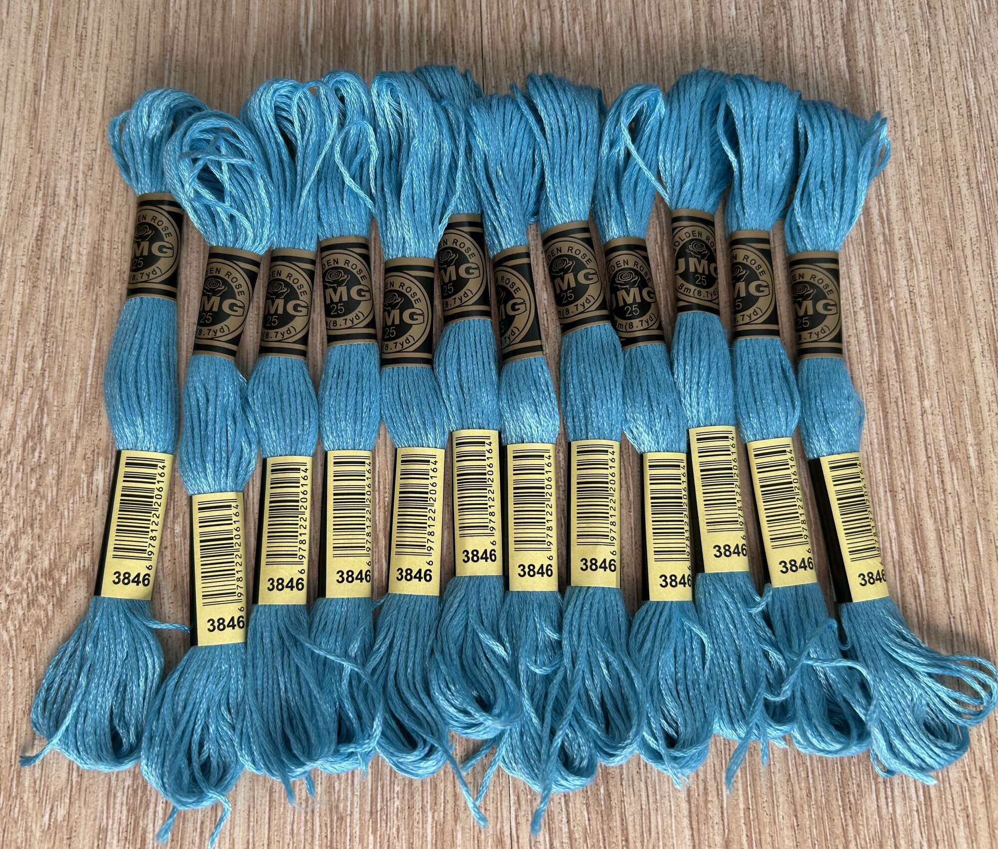 Нитки для вышивания JMC мулине (150-3866) 100% полиэфир 12 штук x 8 м