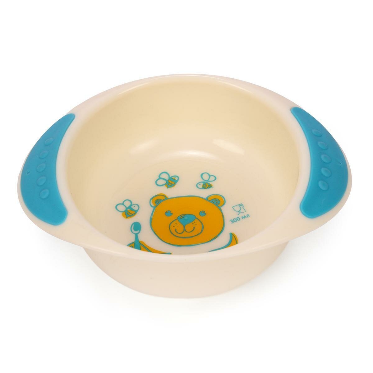 Глубокая тарелочка для первых блюд с нескользящими ручками, 300 мл, безопасный пластик