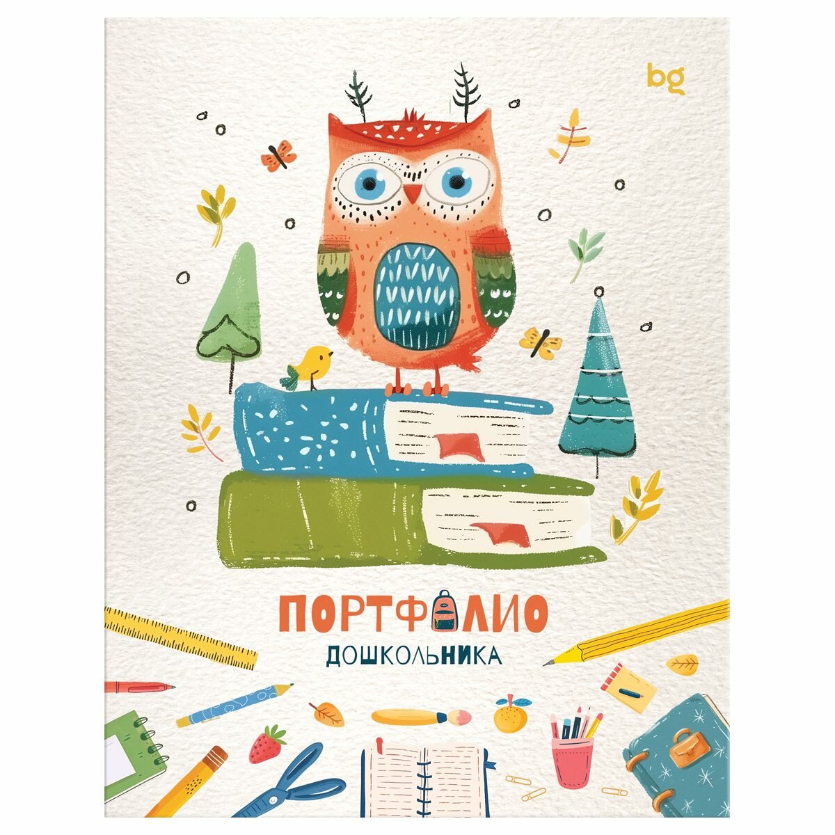 Папка-портфолио дошкольника BG, А4, на 4 кольцах, 20 файлов, 10 вкладышей (368048)
