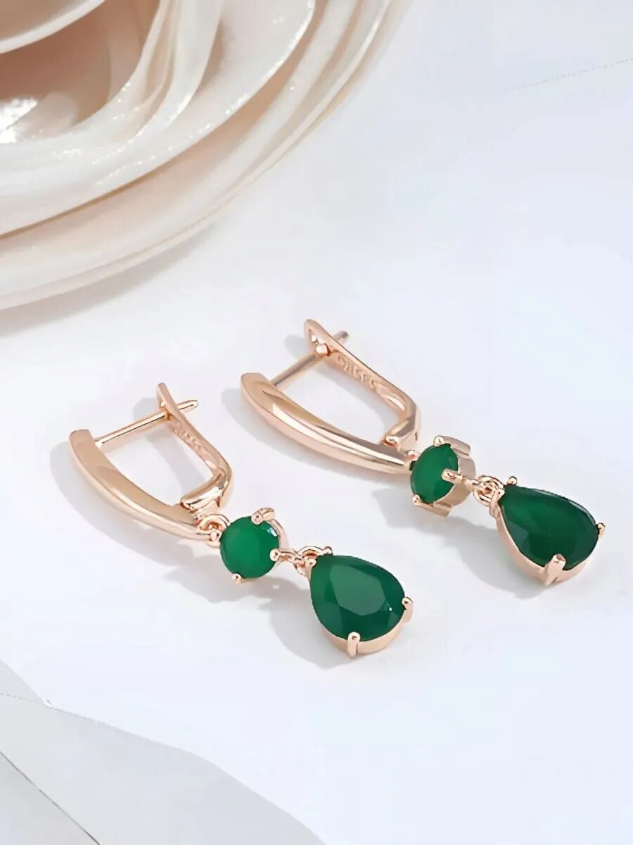 Серьги, желтый, синий