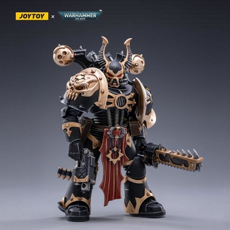 Подвижная фигурка JOYTOY Warhammer 40000 Black Legion Chaos Lord, Chaos Space Marines Black Havoc, подарок для мальчиков и девочек