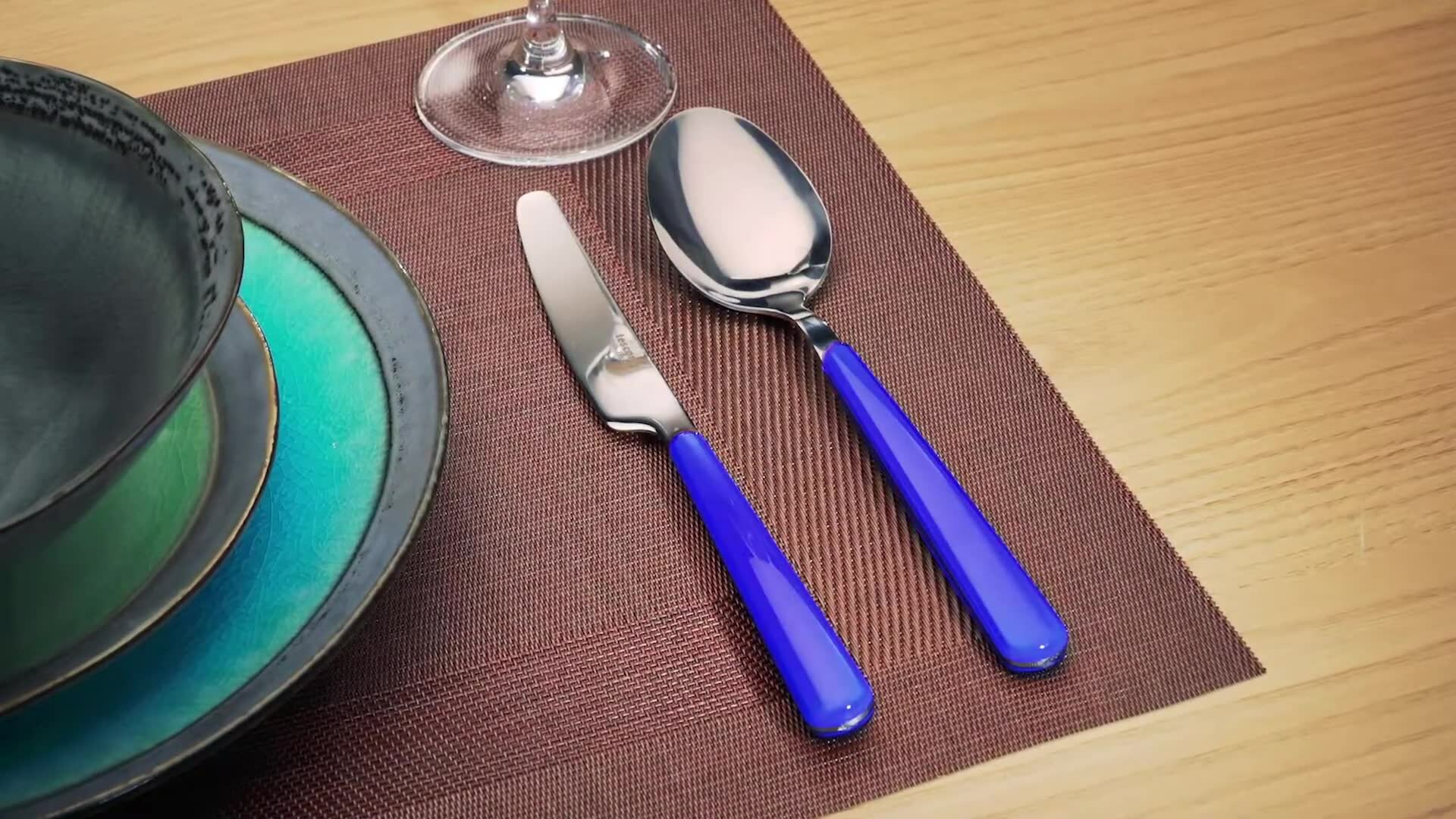 Столовый нож Tescoma FANCY HOME, синий, нержавеющая сталь, 22 см