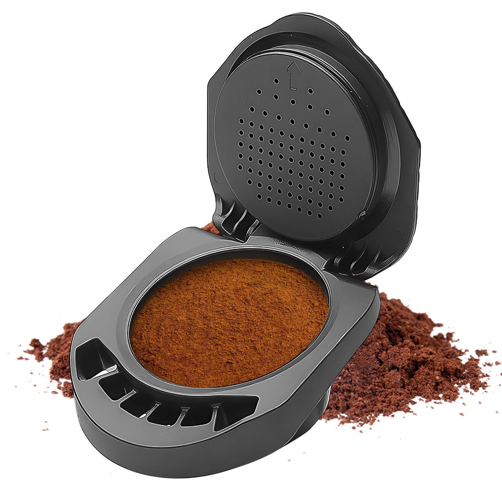 Многоразовый адаптер для кофейных капсул с держателем, конвертер для эспрессо, заправляемая кофейная капсула с ложкой и щеткой для чистки, совместим с кофемашиной Dolce Gusto.