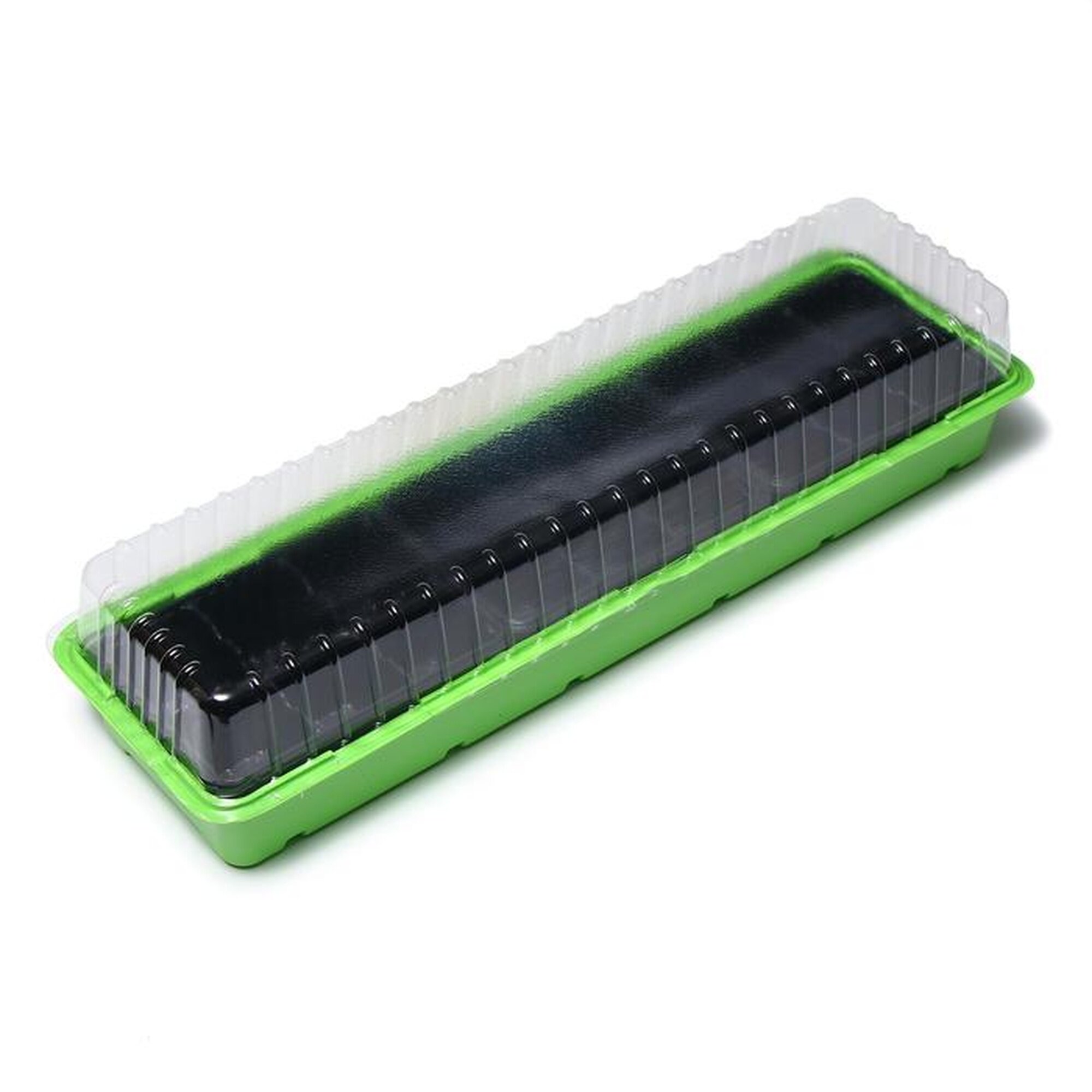 Мини-парник для рассады, 57 × 18 × 12 см, 3 вставки, 18 ячеек по 125 мл, пластик, Greengo