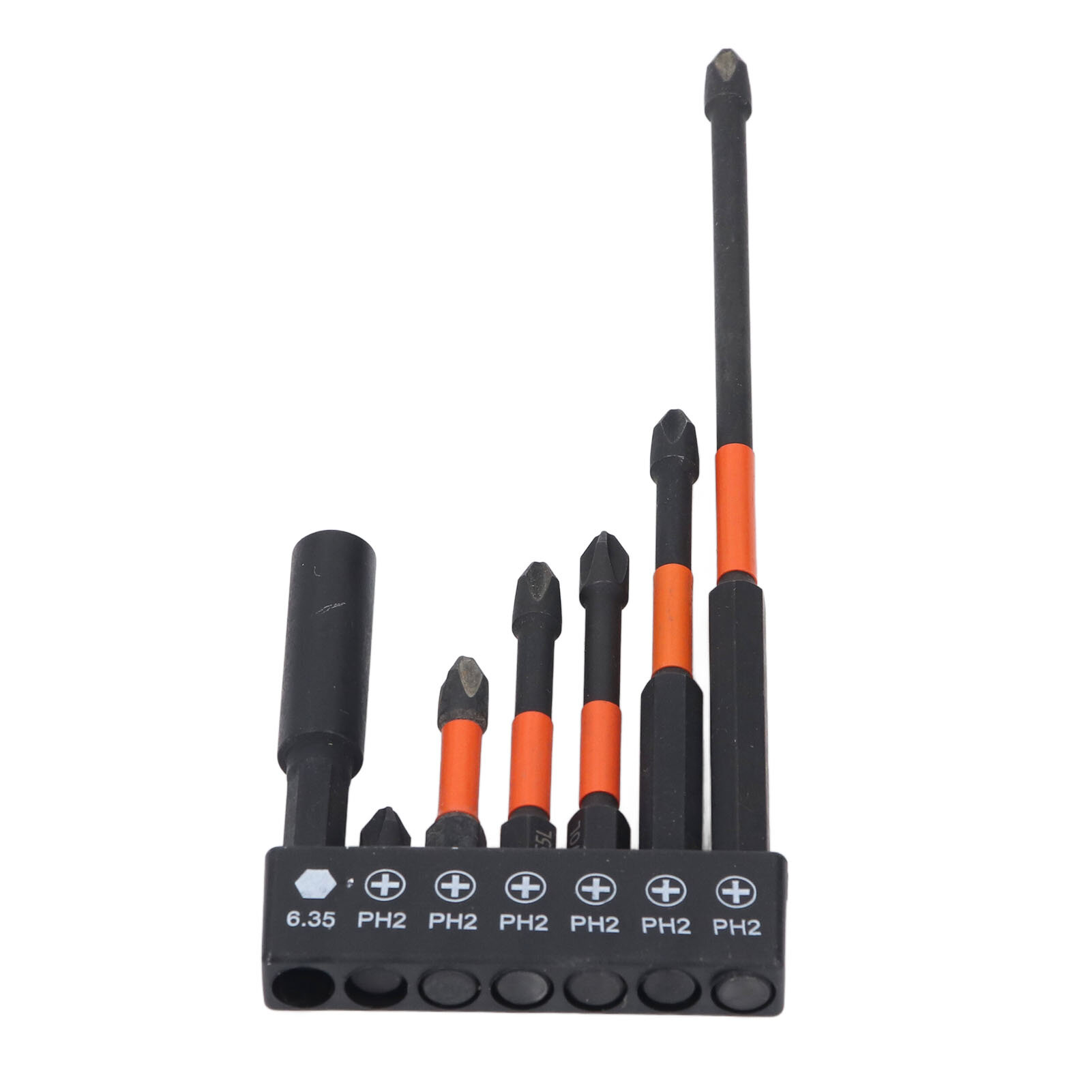 Набор из 7 бит для отвертки PH с магнитным держателем бит TS2 из стали высокой твердости, ударопрочные электрические биты для отвертки