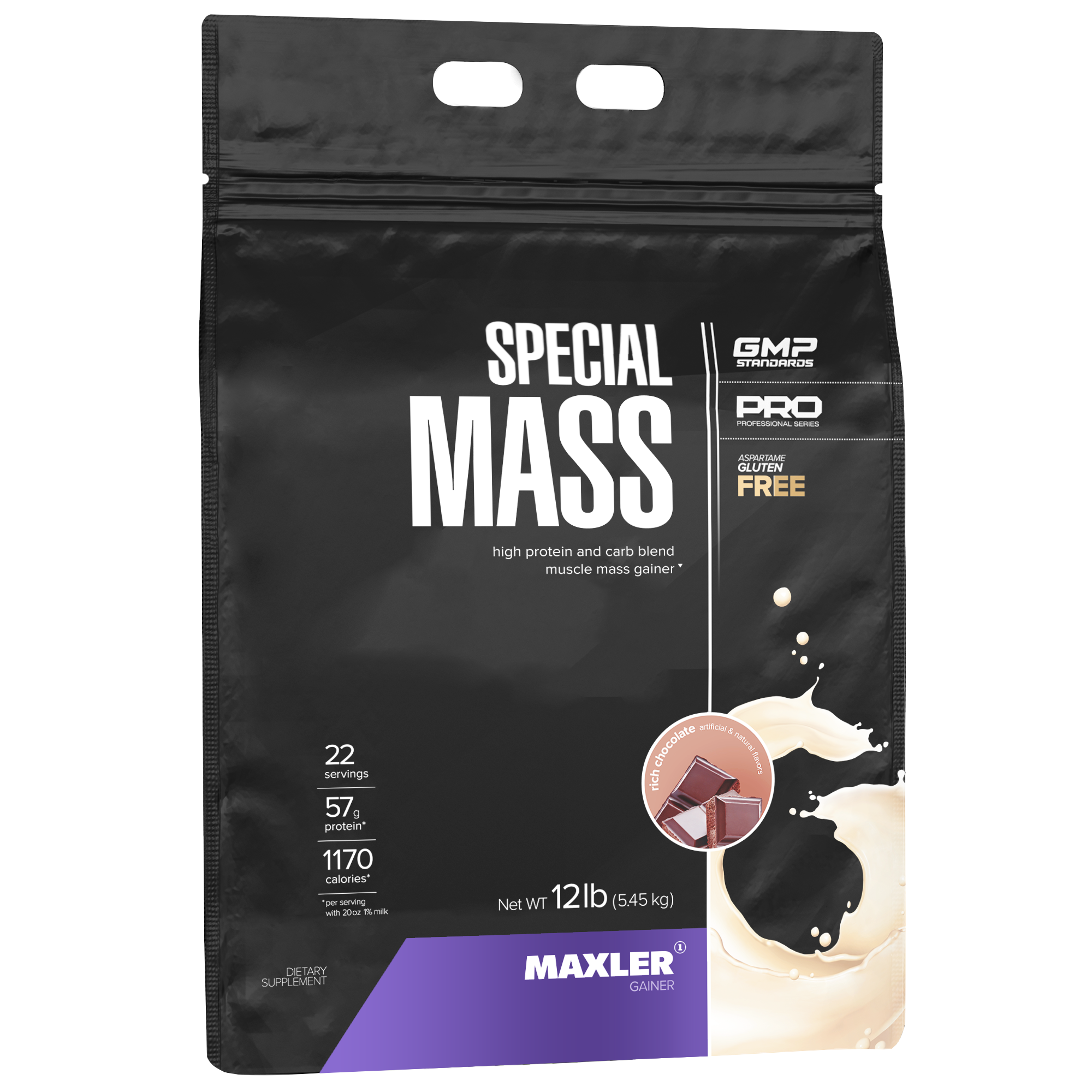 Гейнер MAXLER Special Mass Gainer, Восхитительный шоколад, 5450 г