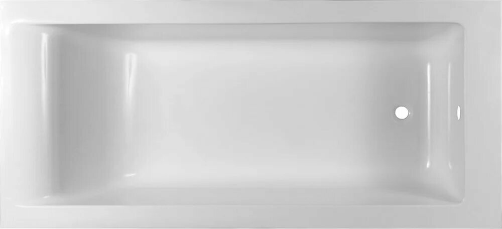 Ванна из искусственного камня Эстет Дельта 170x70, на ножках, пристенная, прямоугольная, белая, глянцевая