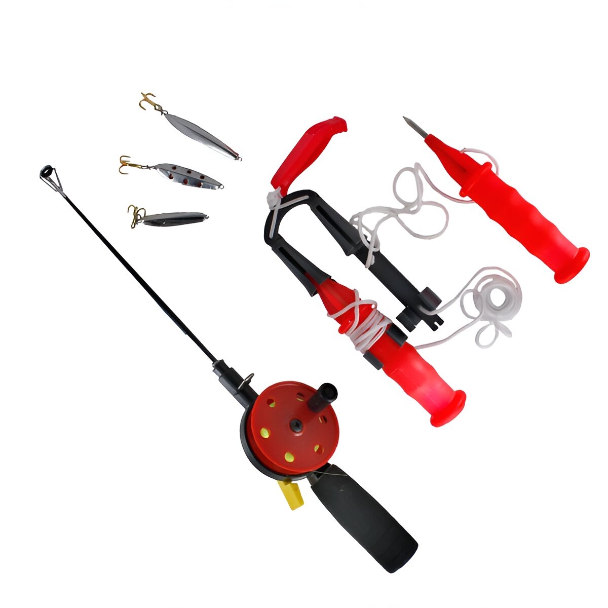 Набор Trout Pro Ice Set 2 (удочка, спасалки, блёсны), для зимней рыбалки