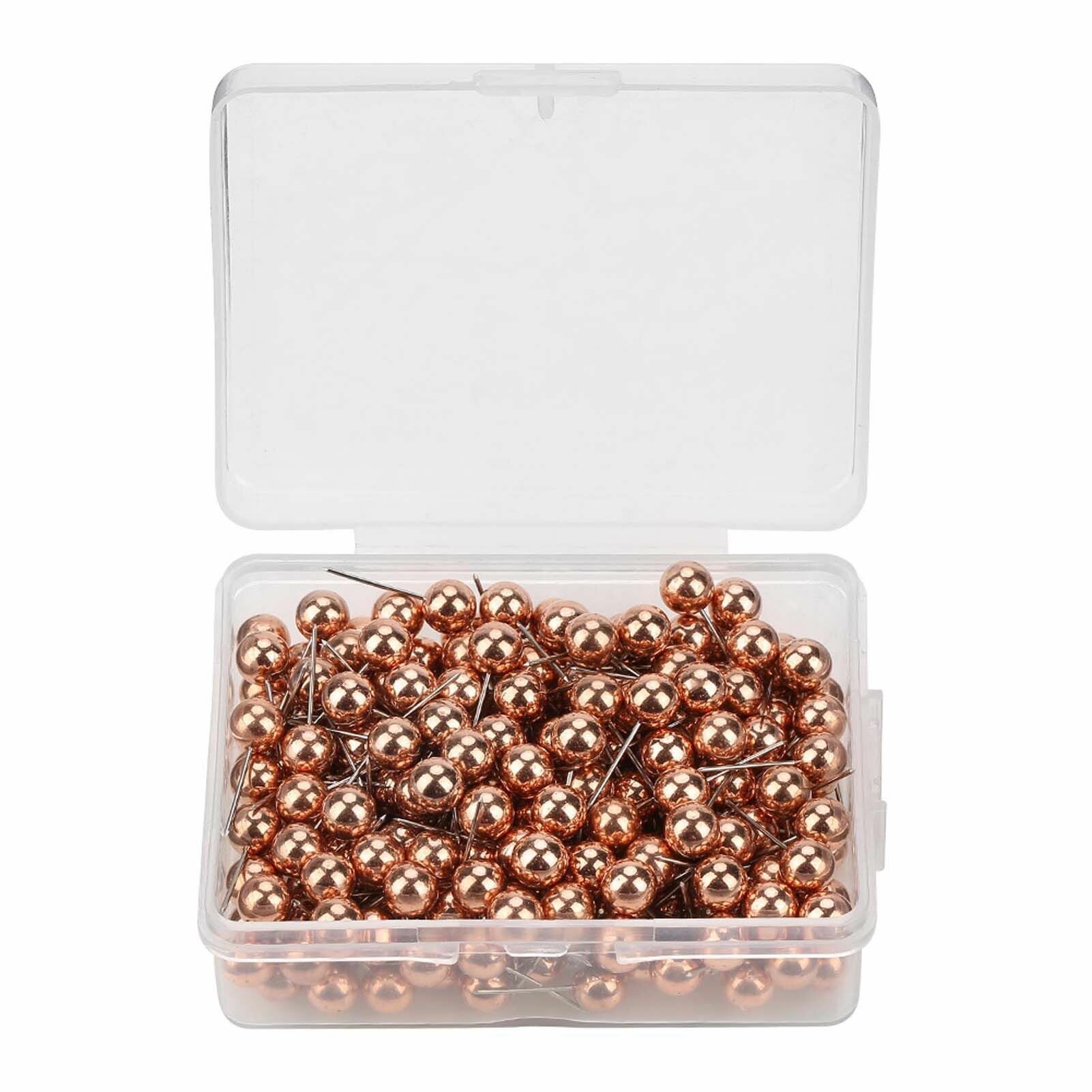 200 шт. круглые пластиковые булавки с шариком, декоративные булавки для рукоделия, цветные, 6 мм