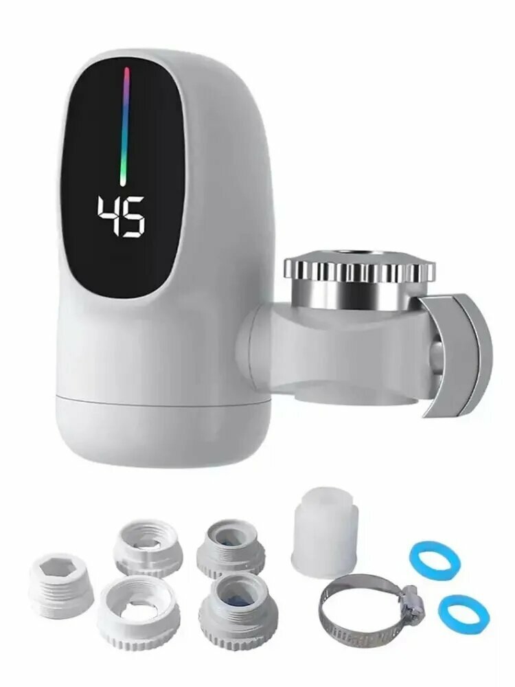 Проточный водонагреватель на кран с дисплеем , нагреватель горячей воды