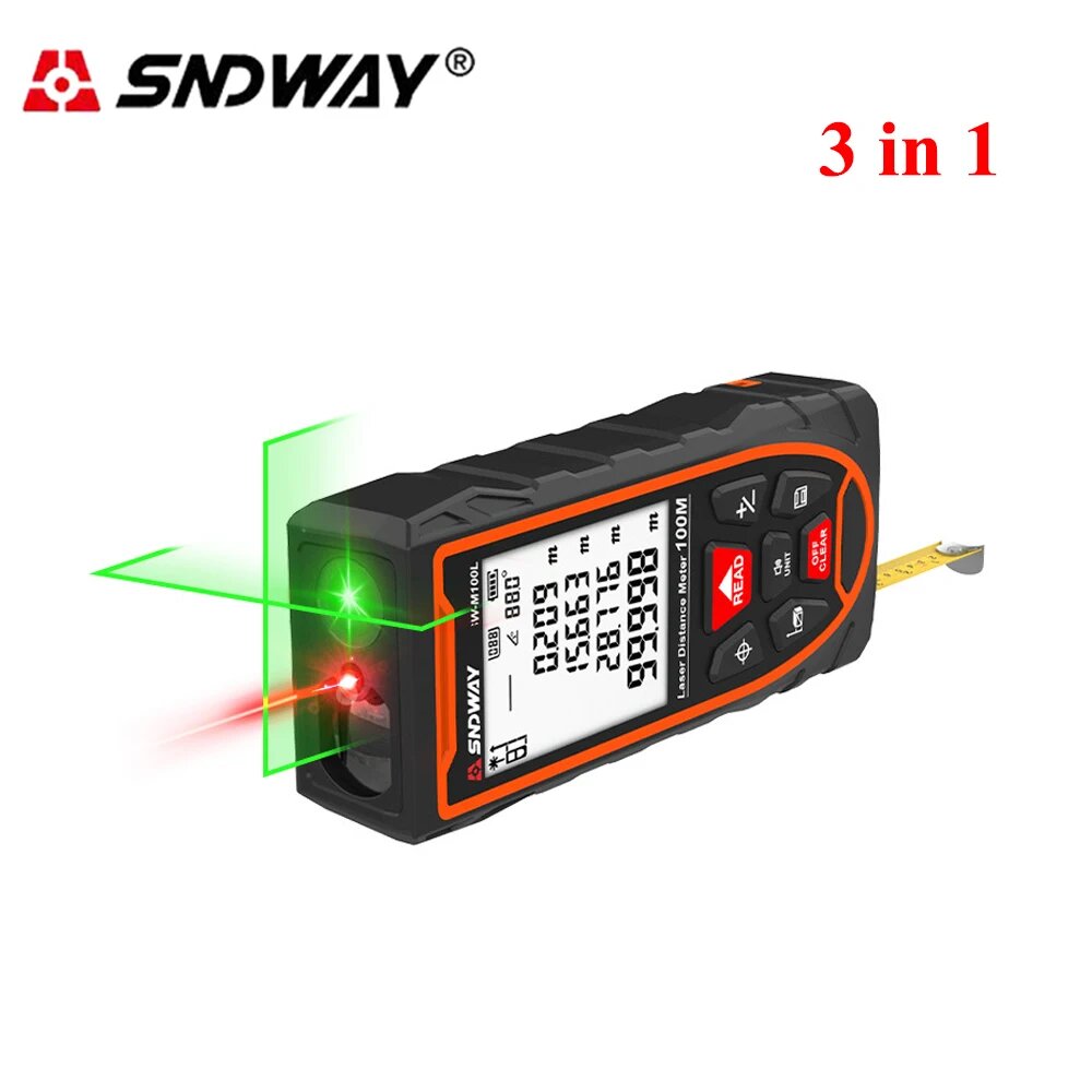 SNDWAY 3 в 1 лазерный дальномер 50М/100М HOLETEN