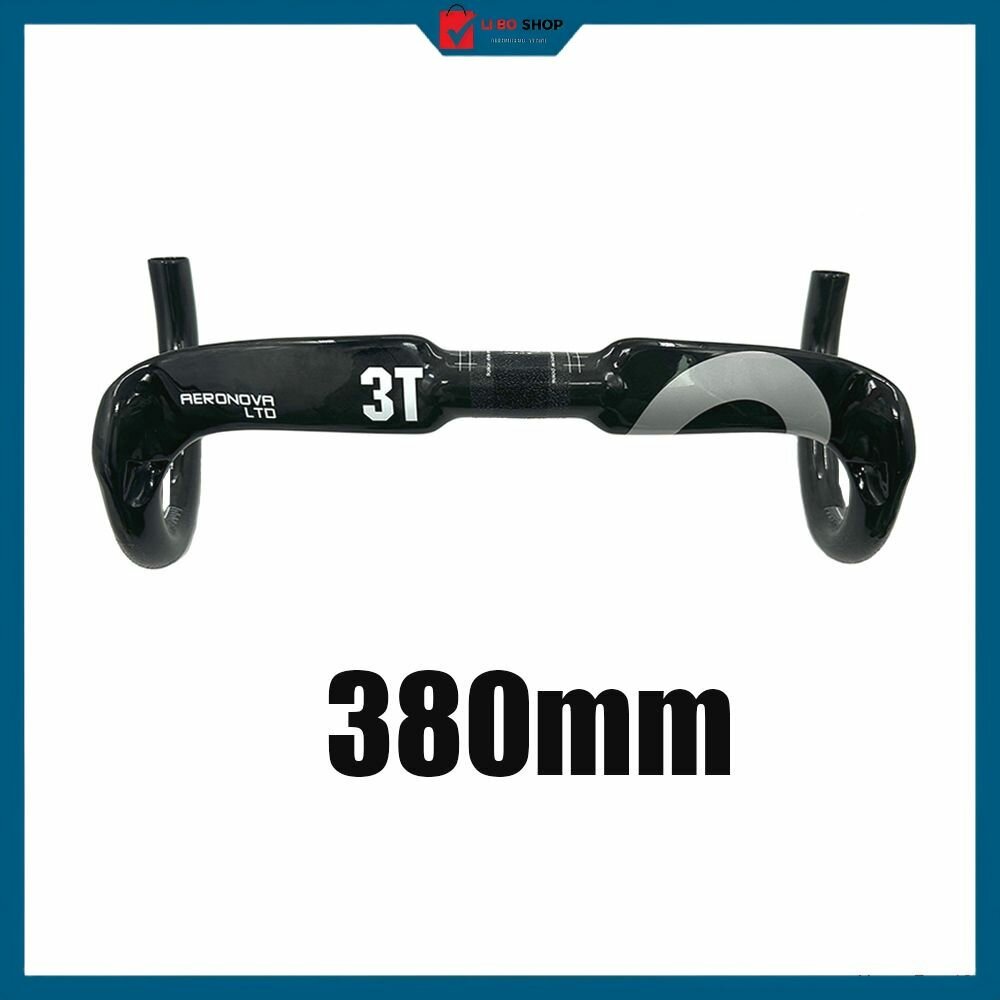 Эксклюзивный прямой карбоновый руль 3T для шоссе, глянцевое серебро 31.8 мм, размеры 380 400 420 440 мм