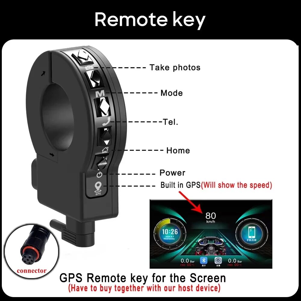 7-дюймовый мотоциклетный навигационный экран, беспроводной CarPlay Android Auto, мотоцикл, GPS, мотор, видеорегистратор, монитор AMP TPMS, дополнительный водонепроницаемый, drive-by-wire