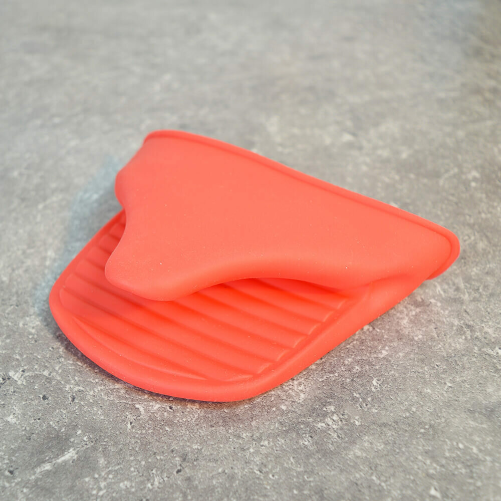 Прихватка силиконовая термостойкая 10х8см, рельефный захват, цвет в ассортименте