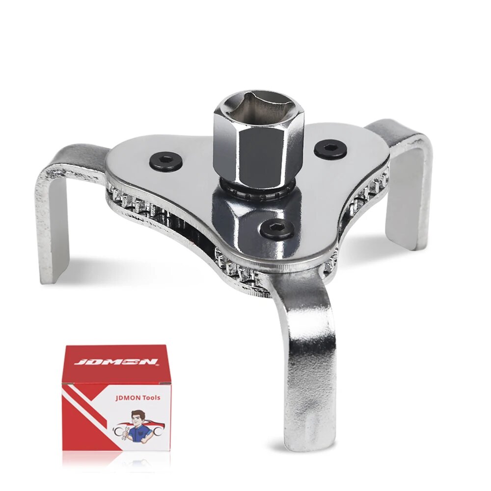 Автомобильные аксессуары Съемник масляного фильтра Универсальный инструмент для снятия масляной пленки Ключ для ремонта масляного фильтра 3-х гаечных ключей для масляного фильтра Инструмент, Серебристый