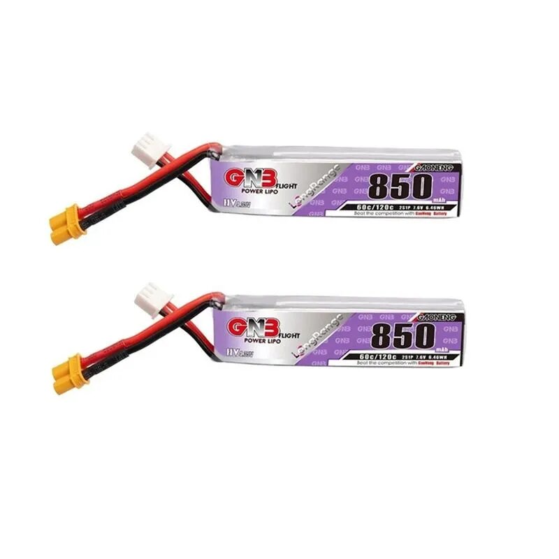 1-10Pcs GNB 2S 850mAh 7.6V 60C HV Липо батарея with XT30U-F Plug для RC моделей