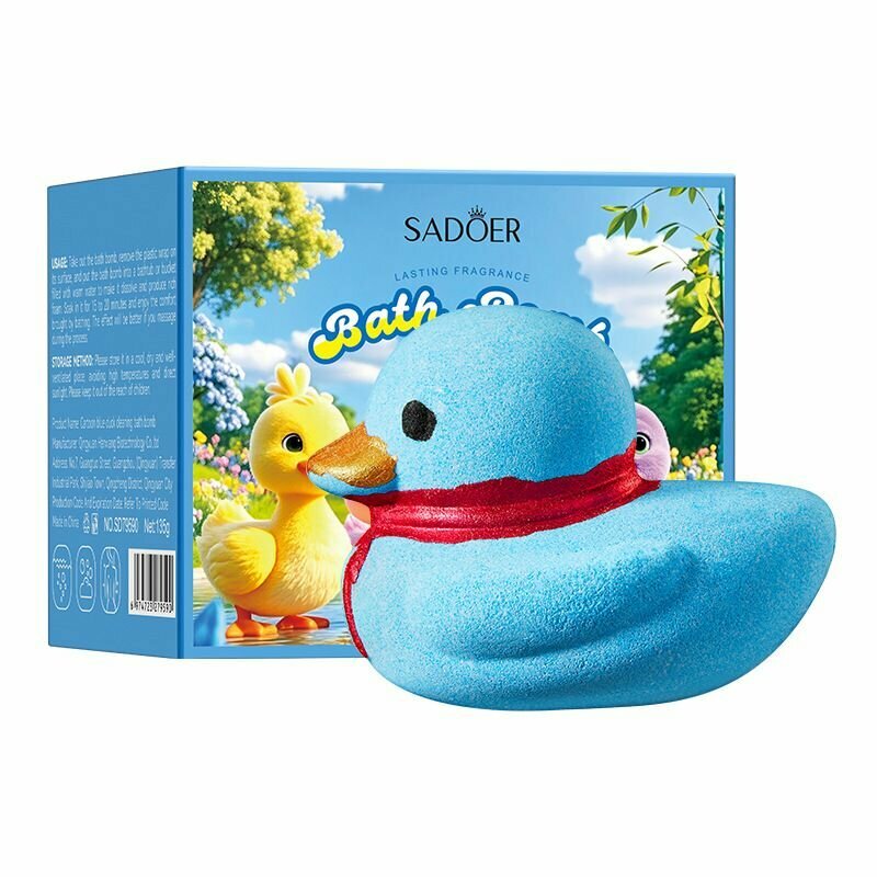Бомбочка для ванной "Уточка" SADOER, морская соль, масла, натуральный экстракт, 135 г