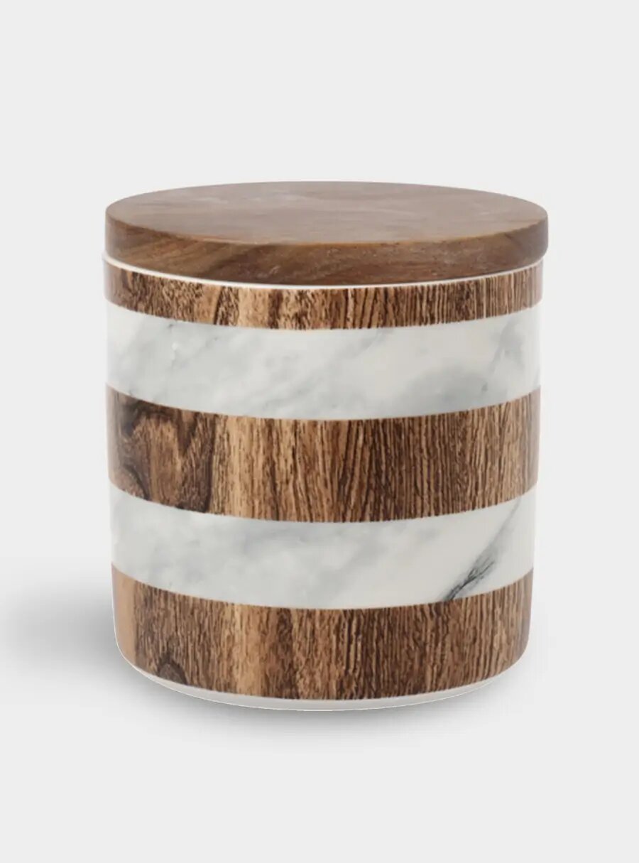 Банка для сыпучих продуктов, 700 мл, Фарфор P, Wood&Marble