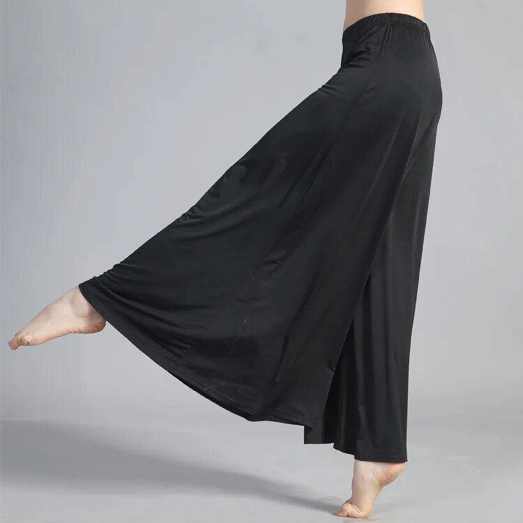 Женское платье для танца живота Hanfu из нейлона Черный, XL, Black Ice silk
