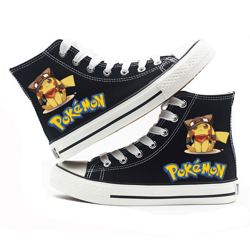 Кроссовки из парусины с принтами в стиле аниме, повседневная обувь, обувь для студентов и парная обувь.