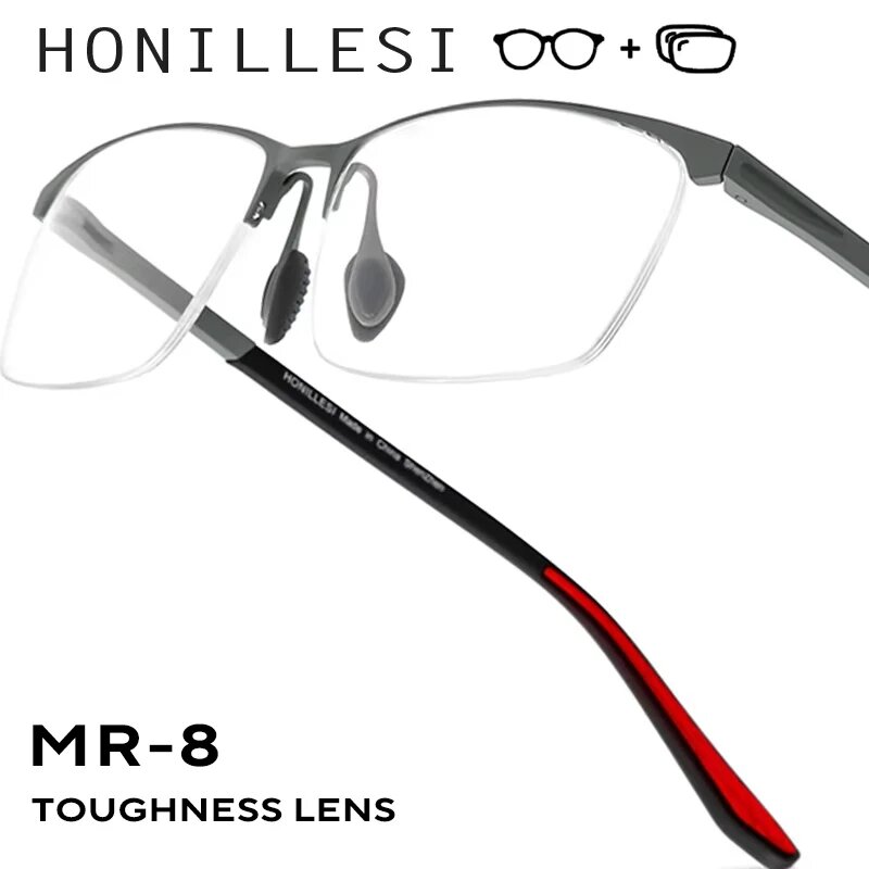 HONILLESI MR-8 прогрессивные очки серые фото-коричневые