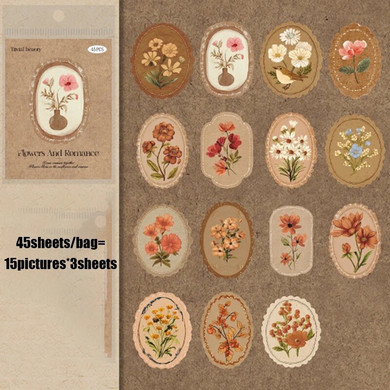 Наклейки Mr. Paper Serene Florals, Цвет: S30138-1