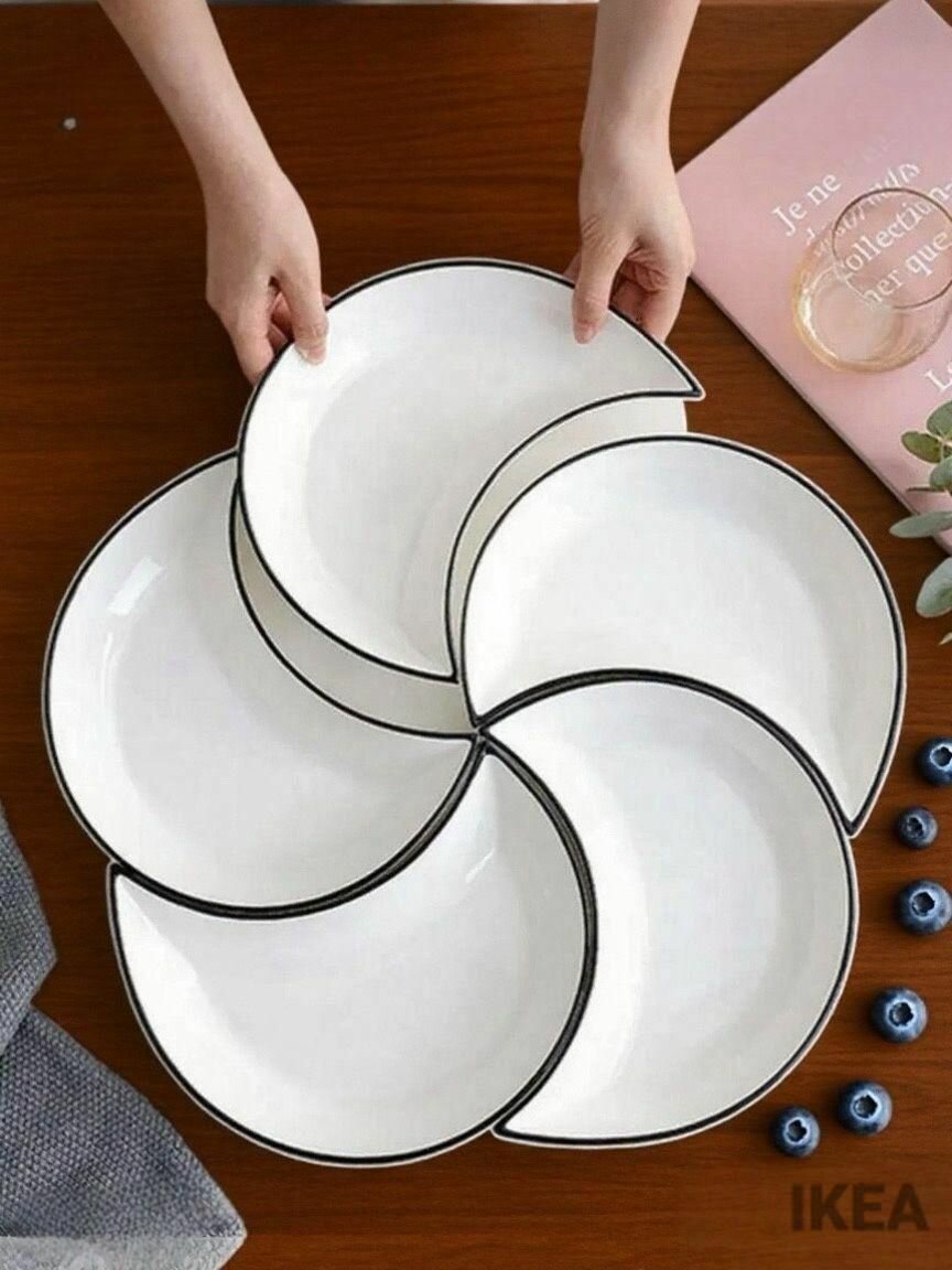 IKEA Набор тарелок 11 см 5 шт белый