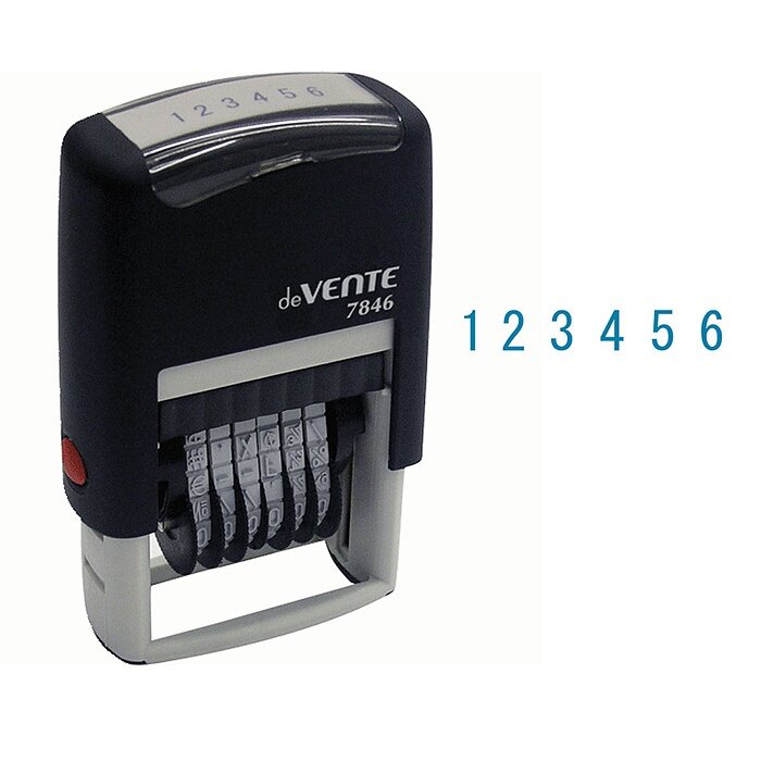 Нумератор deVENTE Автоматический, 7846, шестиразрядный, 4 мм, в блистере