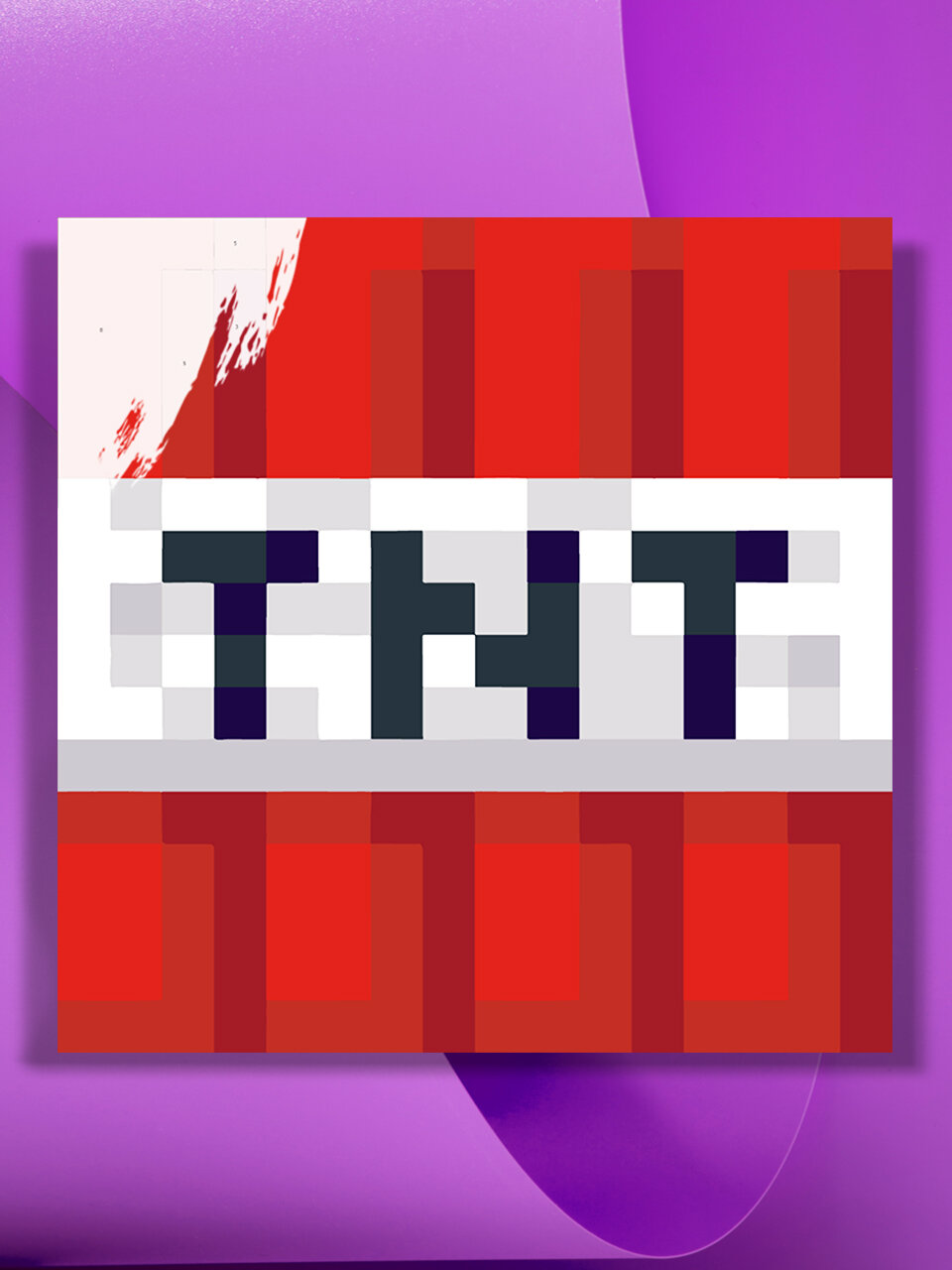 Картина по номерам на холсте Minecraft TNT, 40 х 40 см