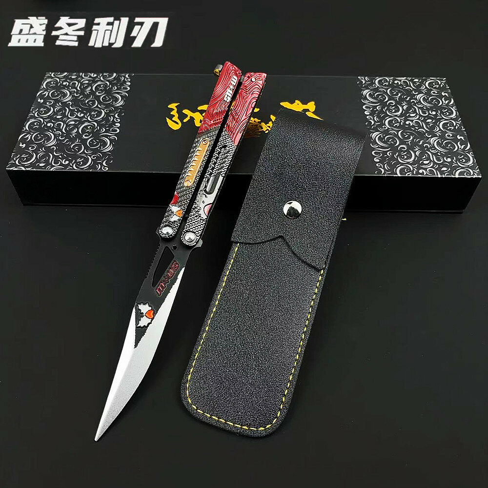 Товары для игры Dark Zone, складной нож Rui Rabbit, граффити, острое лезвие, бабочка, складная модель из сплава, фигурка, игрушка для творчества