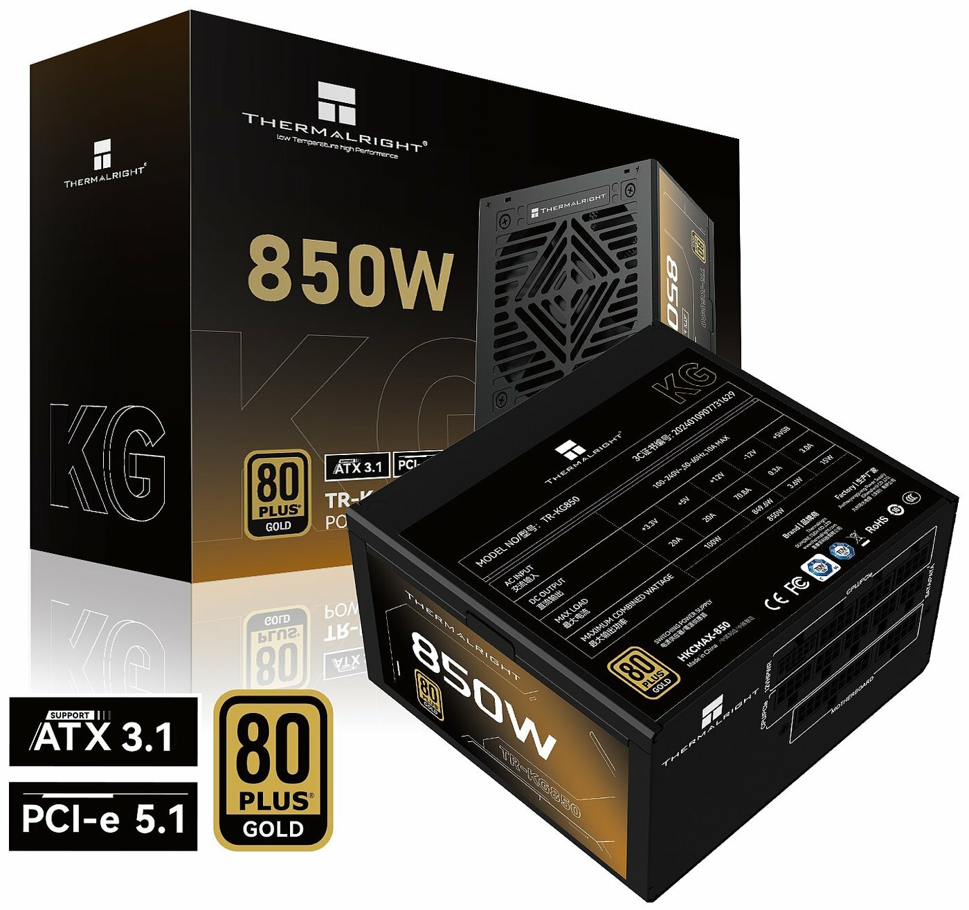 Блок питания Thermalright 850W Gold (TR-KG850)