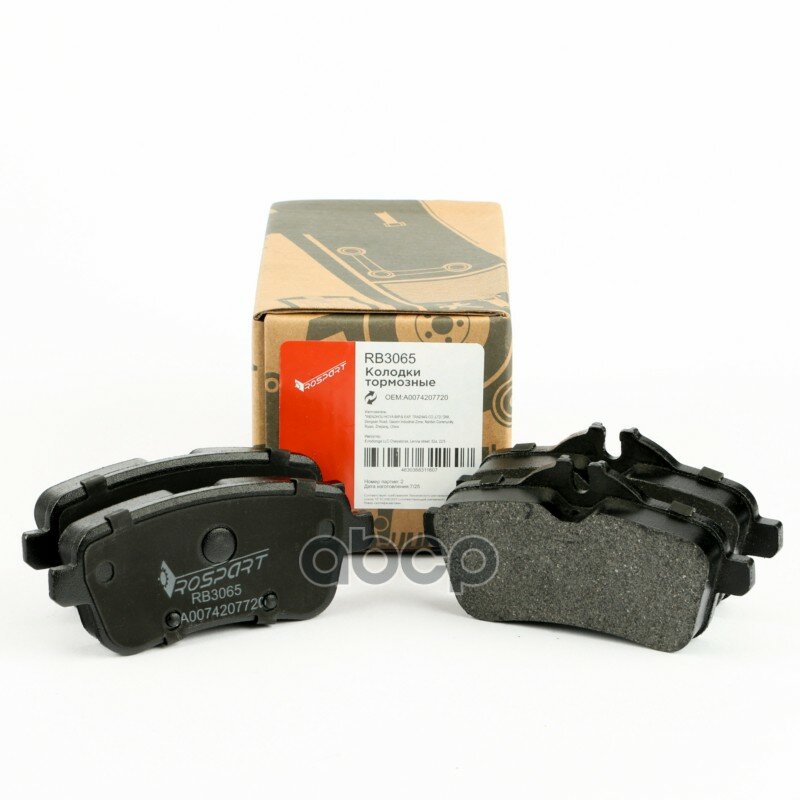 Тормозные колодки задние ROSPART арт. RB3065